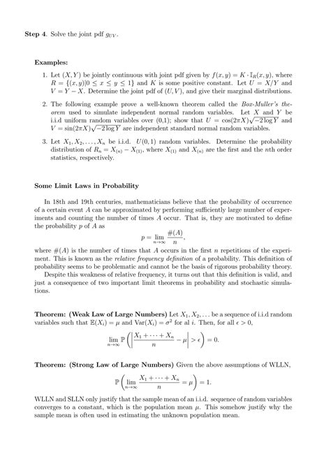 Solution Bivariate Transformation Theory And Central Limit Theorem