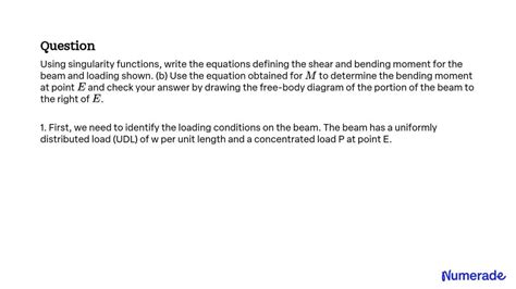 Solvedusing Singularity Functions Write The Equations Defining The