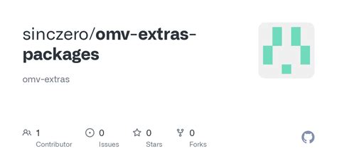 Github Sinczero Omv Extras Packages Omv Extras