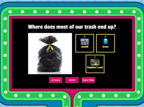 Reduce Reuse Recycle Gameshow Quiz