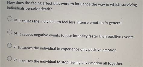 Solved How Does The Fading Affect Bias Work To Influence The