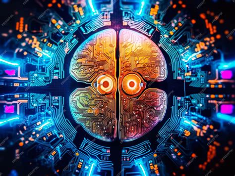 Premium Ai Image Human Brain As A Computer Microchip Ai Based