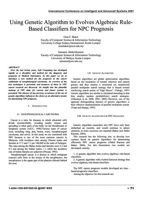 pdf using genetic algorithm to evolves algebraic rule based