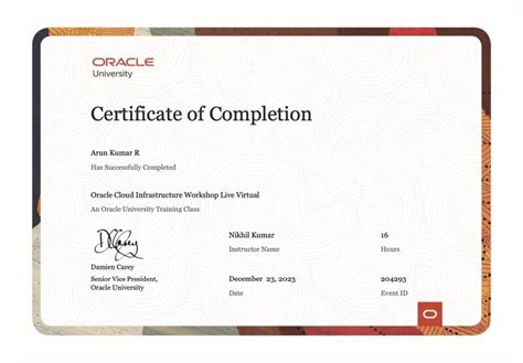 arun kumar r on linkedin oraclecloudinfrastructure oracle