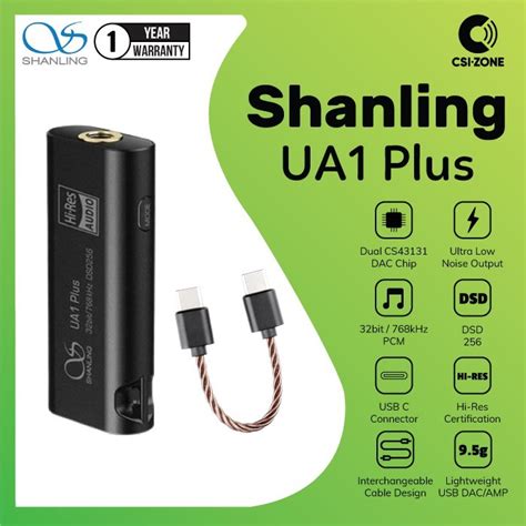 Jual Shanling UA1 Plus / UA1+ Dual CS43131 Portable USB DAC / Amplifier ...