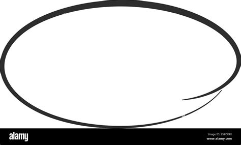 Oval Speech Bubble Pointing Right With Thick Lines Hand Drawn Doodle