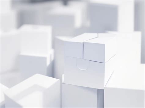 Premium Photo Abstract Dimension Random Shifted White Cube Boxes Block Background 7