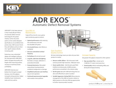 Adr Exos™ Automatic Defect Removal Systems Catalog Dot B
