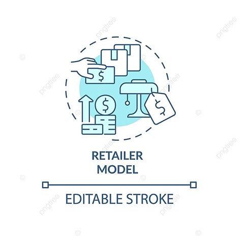 Retailer Model Blue Concept Icon Turquoise Approach Model Vector Turquoise Approach Model PNG