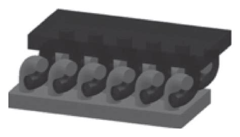 A Schematic Diagram Of Pressing Identical Pillar Arrays Against Each