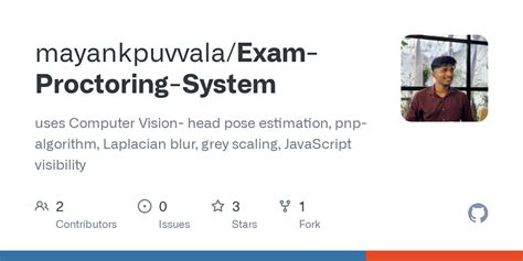 github mayankpuvvala exam proctoring system uses computer vision