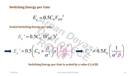 scaling in conventional mosfet for constant electric field and constant