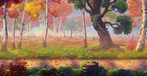 Autumn Parallax Forest 2d Textures And Materials Unity Asset Store