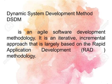 Dynamic System Development Method DSDM PPT