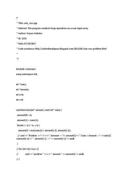 Coin Row Download Free Pdf Computer Programming Software Engineering
