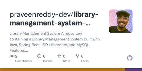 Github Praveenreddy Dev Library Management System Springboot Library Management System A