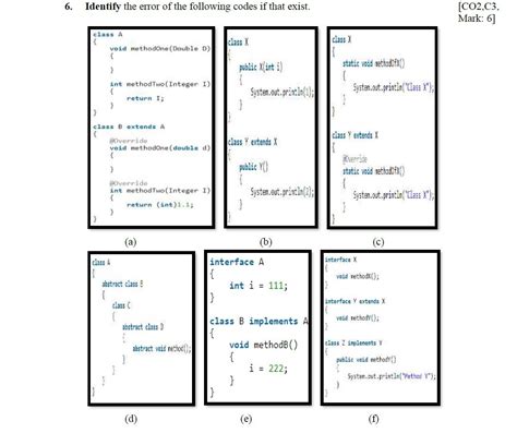 Solved Identify The Error Of The Following Codes If That Chegg
