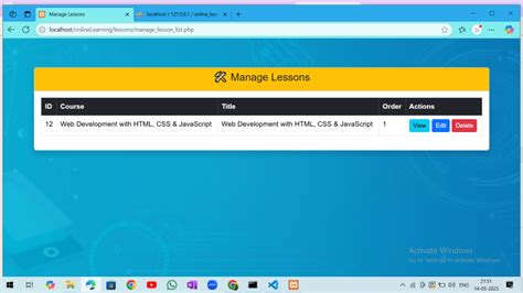 Responsive Online Learing Platform In Php Project In Php With Source