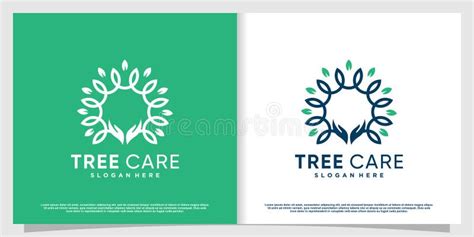 Tree Life Logo With Modern Human Style Premium Vector Part 2 Stock Vector Illustration Of