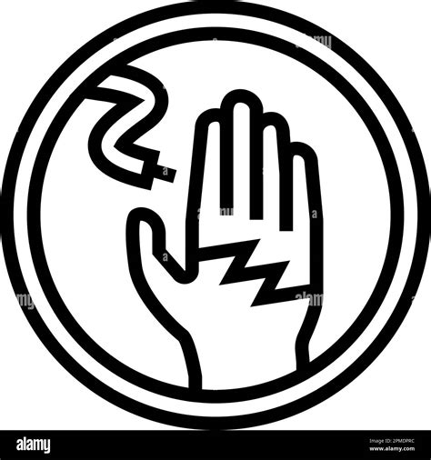Voltage Electricity Line Icon Vector Illustration Stock Vector Image