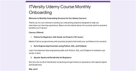 Itversity Udemy Course Monthly Onboarding Durga Gadiraju