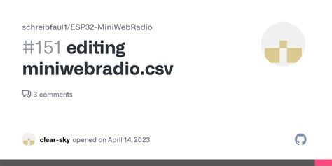 Editing Miniwebradio Csv Issue Schreibfaul ESP MiniWebRadio GitHub