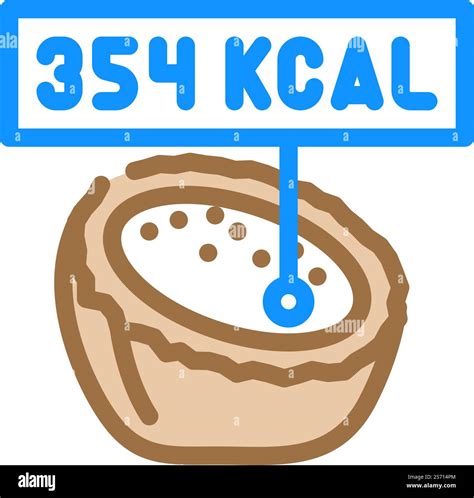 Nutritional Energy Value Color Icon Vector Nutritional Energy Value
