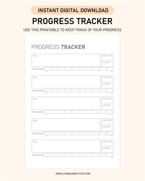 Progress Tracker Goal Tracker Routine Tracker Etsy