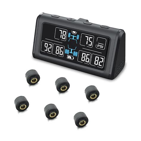 Buy INFITARYSolar TPMS Tire Pressure Monitoring System Large Real Time LCD USB Tire Pressure