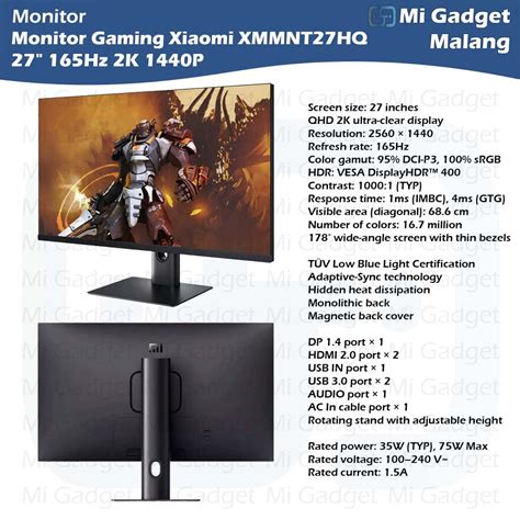 Xiaomi Gaming Monitor G24i 180Hz Fast IPS LCD 1ms GTG FreeSync PC ...