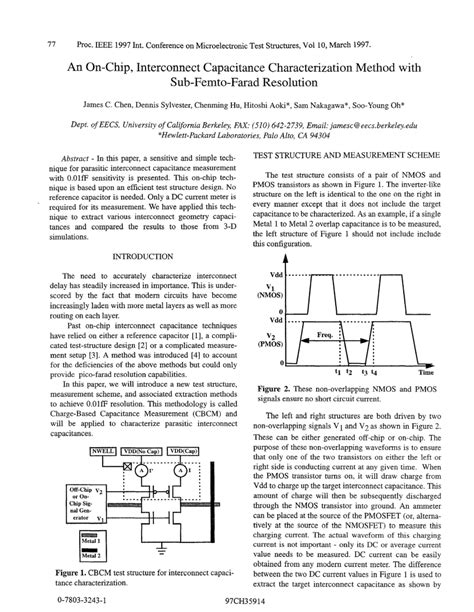 Pdf An On Chip Interconnect Capacitance Characterization Method With