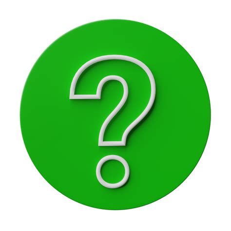 3d Question Mark Icon Or Ask Faq Answer Solution Isolated On