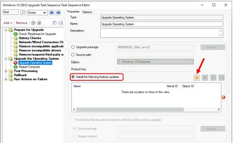 deploy windows 10 feature update using sccm task sequence configmgr