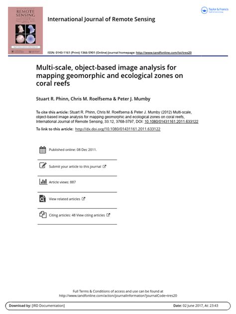 Multi Scale Object Based Image Analysis For Mapping Geomorphic And