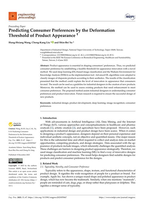 Pdf Predicting Consumer Preferences By The Deformation Threshold Of