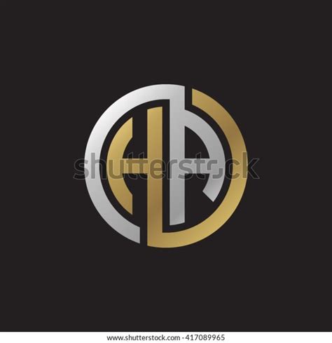 Ha Initial Letters Looping Linked Circle Stock Vector Royalty Free 417089965