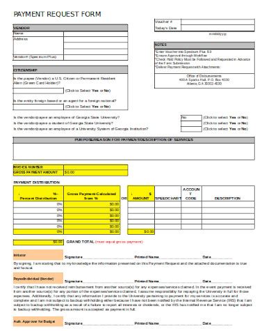 FREE 12 Payment Request Form Samples PDF MS Word Google Docs Excel