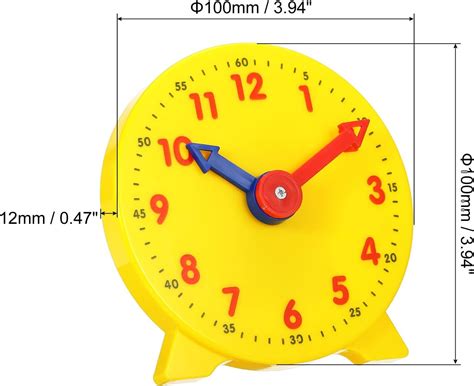 Inch Teaching Clock Learn Clock Learning Tell Time Analog Clock Demonstration Clock Hour