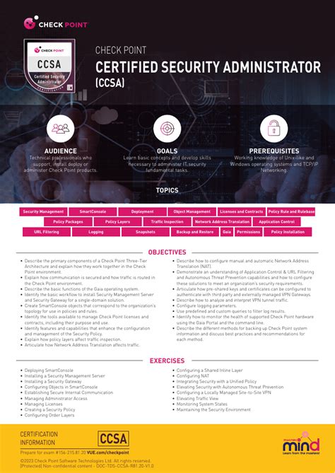 Course Overview Certified Security Administrator CCSA R81 20