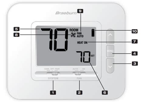 Braeburn1030 Non Programmable Thermostat User Manual Thermostat Guide
