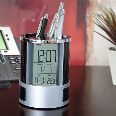 DIGITAL CALENDAR ALARM DESK CADDY CLOCK ACE Premiums