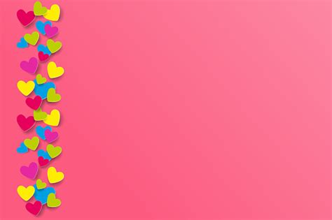 컬러 하트 테두리입니다 인사말 카드에 대 한 발렌타인 패턴 공휴일에 대한 스톡 벡터 아트 및 기타 이미지 공휴일 낮
