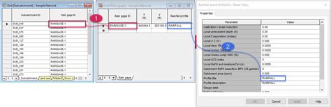 how to link subcatchments to rainfall events in icm swmm