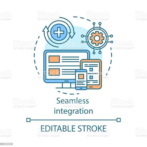 Seamless Integration Concept Icon Referral Marketing Idea Thin Line