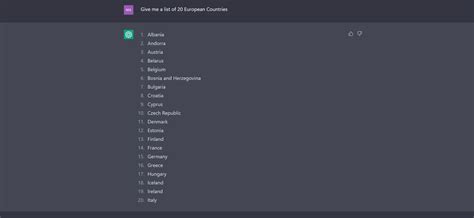 Would Be Possible To Use Numeric Lists Similarly As Chatgpt Uses Them