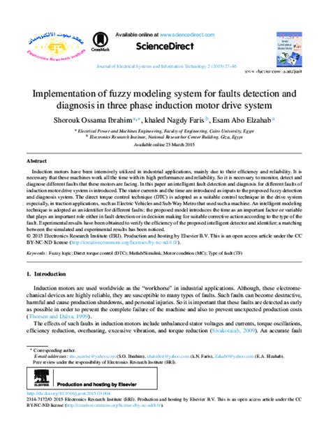 Pdf Implementation Of Fuzzy Modeling System For Faults Detection And
