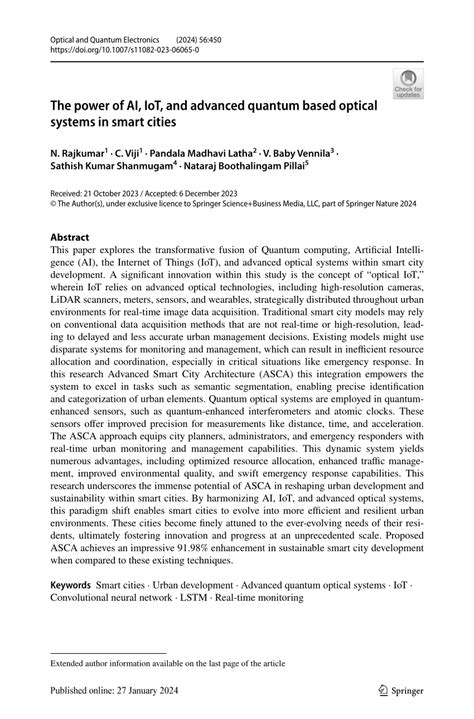 Pdf Retracted Article The Power Of Ai Iot And Advanced Quantum Based Optical Systems In