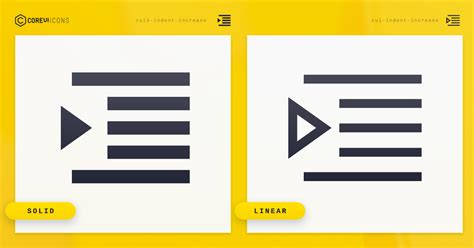 Indent Increase Icon · Linear · Coreui Icons · Svg Javascript