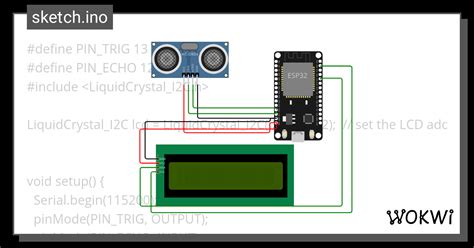 Untrasonicsensorlcdo Wokwi Esp32 Stm32 Arduino Simulator