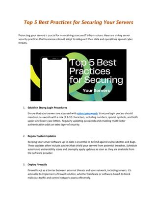Top Best Practices For Securing Your Servers Pdf